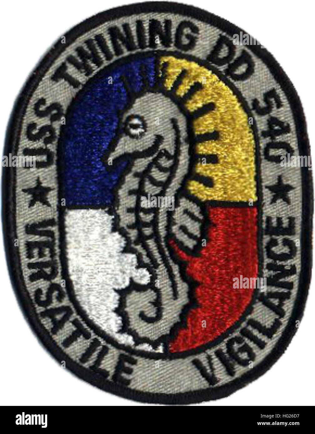 USS Twining (DD-540) patch c1965 Stock Photo - Alamy