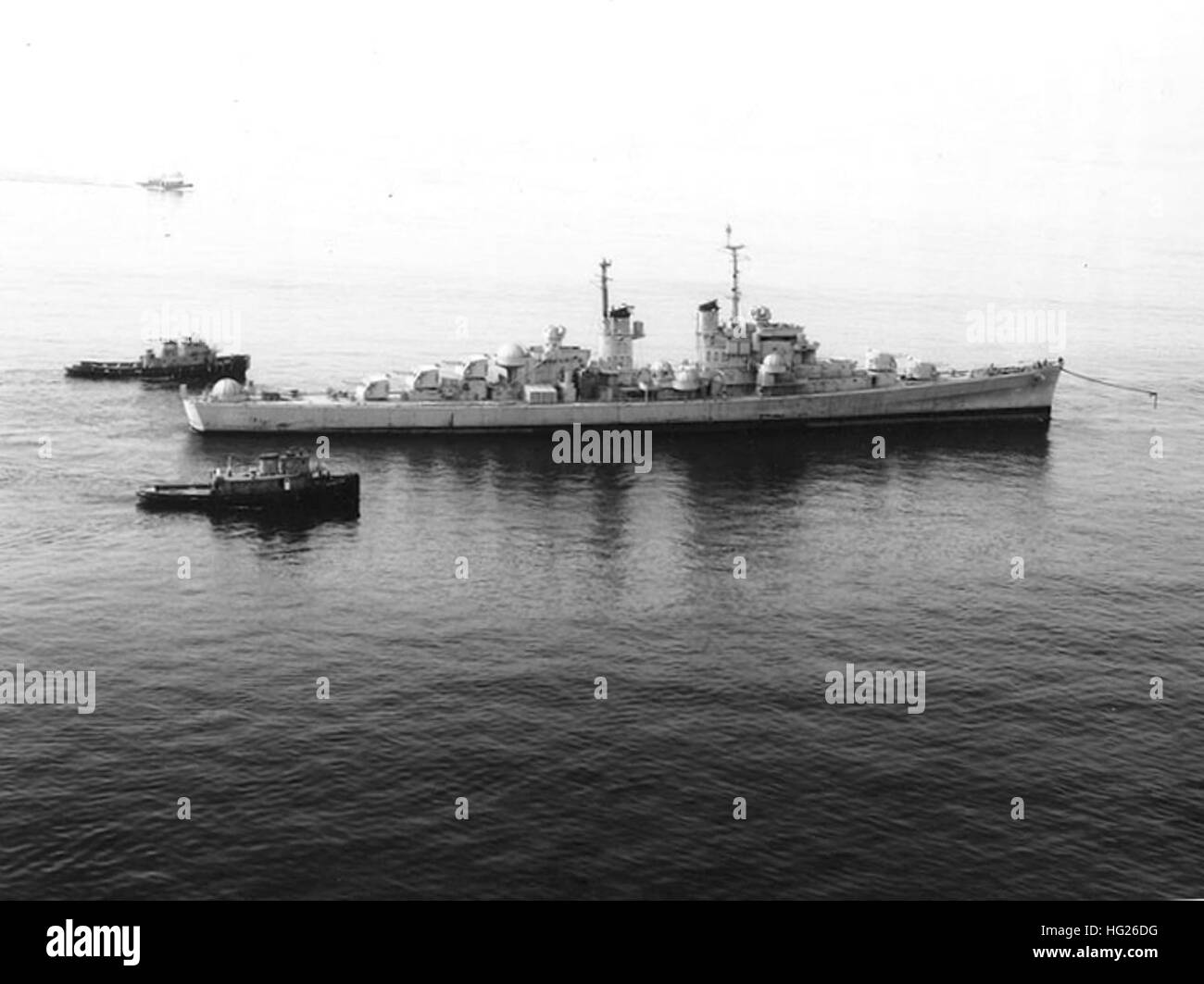 USS Tucson (CLAA-98) on the way to the scrapyard in 1967 Stock Photo ...
