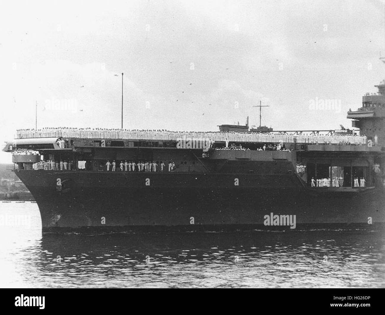 USS Yorktown (CV-5) Returns to Pearl Harbor, 6 February 1942, after the ...