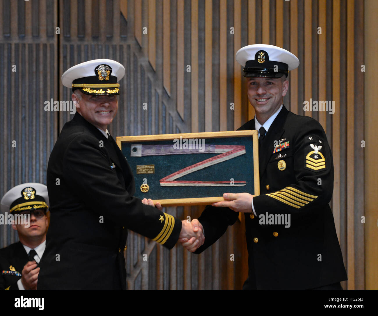 BANGOR, Wash. (Apr. 21, 2015) Cmdr. Jeffery Smith, outgoing commanding ...