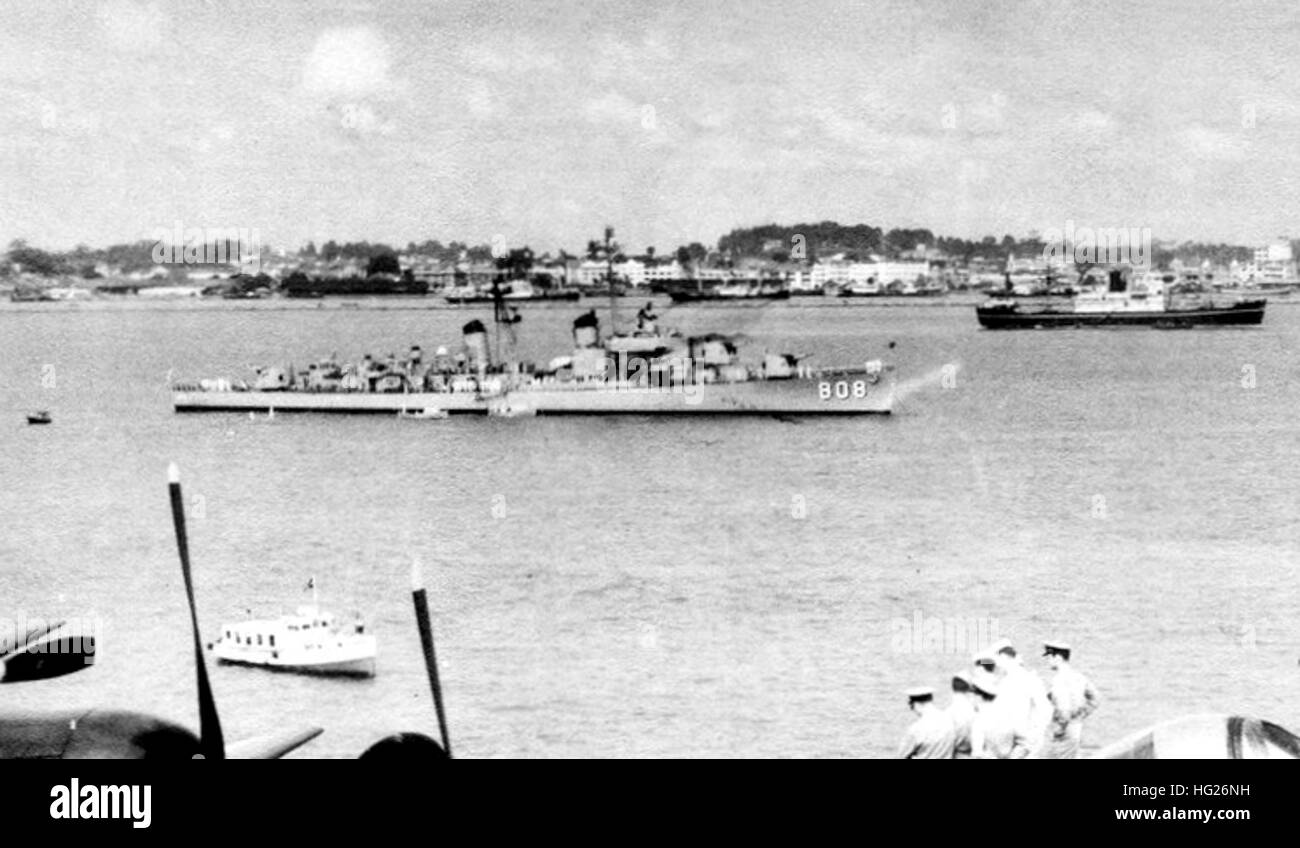 USS Dennis J. Buckley (DD-808) at Singapore in December 1948 Stock ...