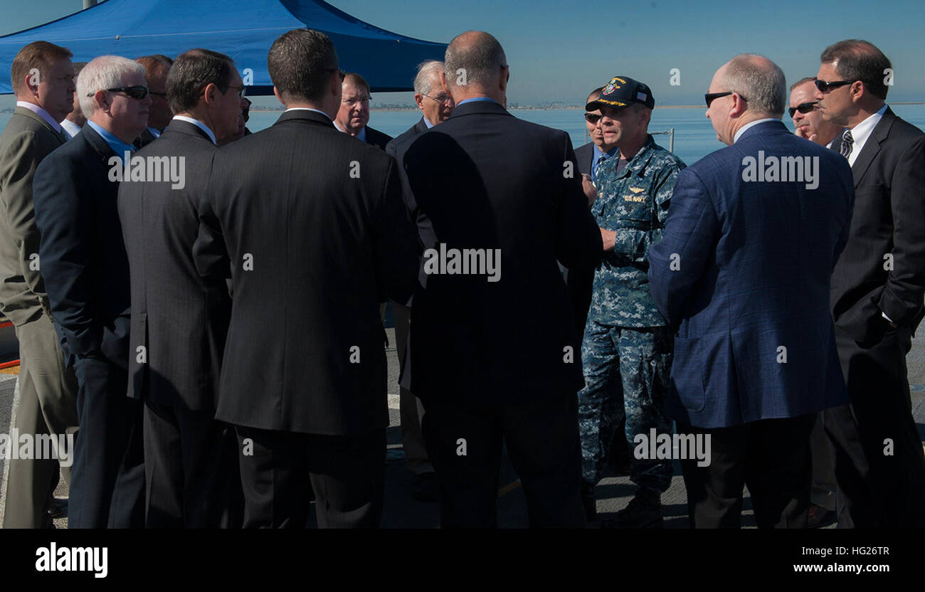 SAN DIEGO (April 29, 2015) - Capt. Leonard Reed, fourth from right ...