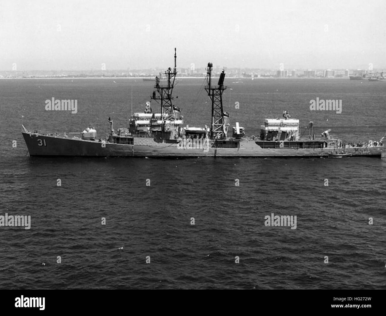 USS Decatur (DDG-31) anchored off Coronado, California, during ...