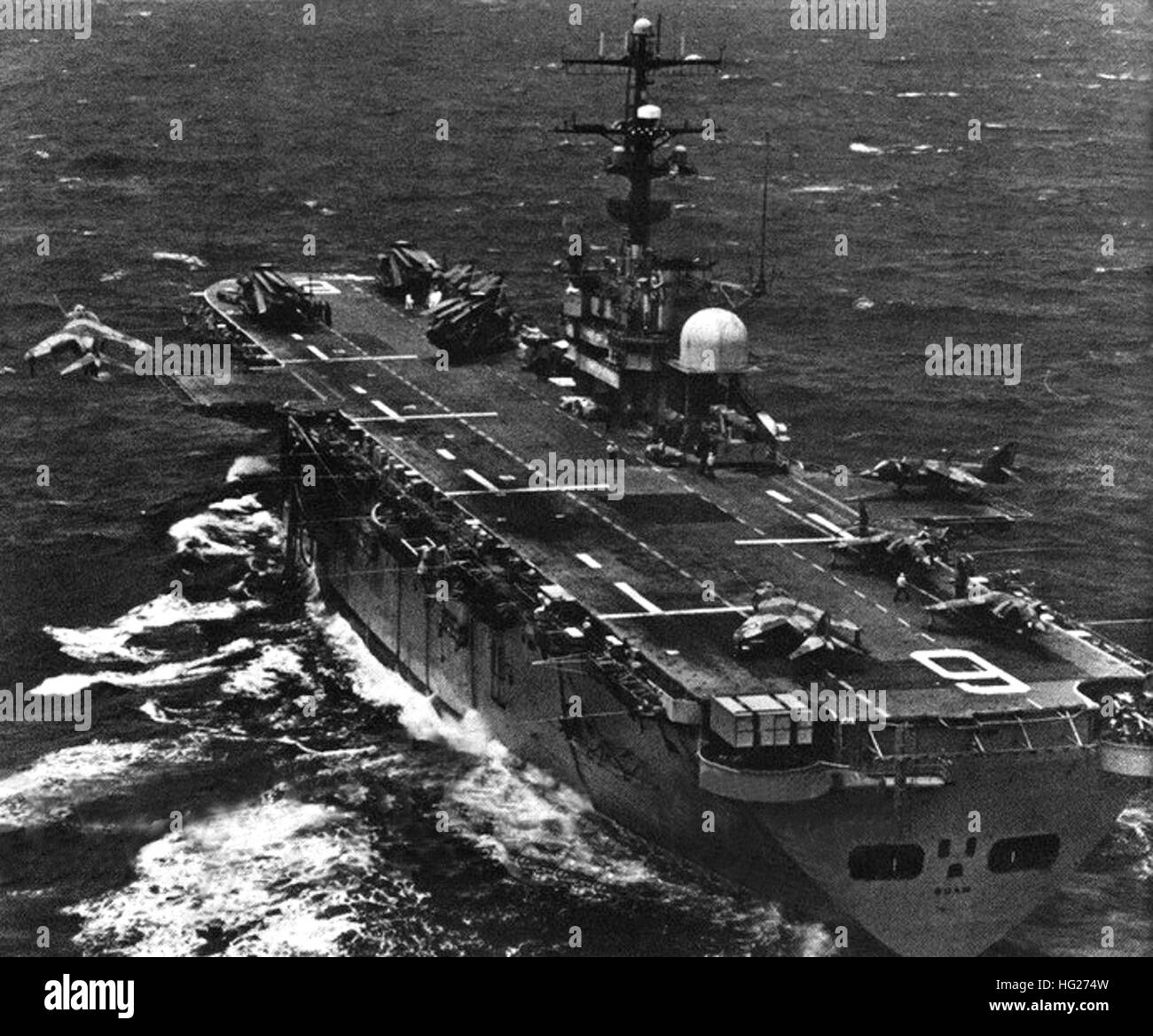 USS Guam (LPH-9) at sea c1974 Stock Photo - Alamy