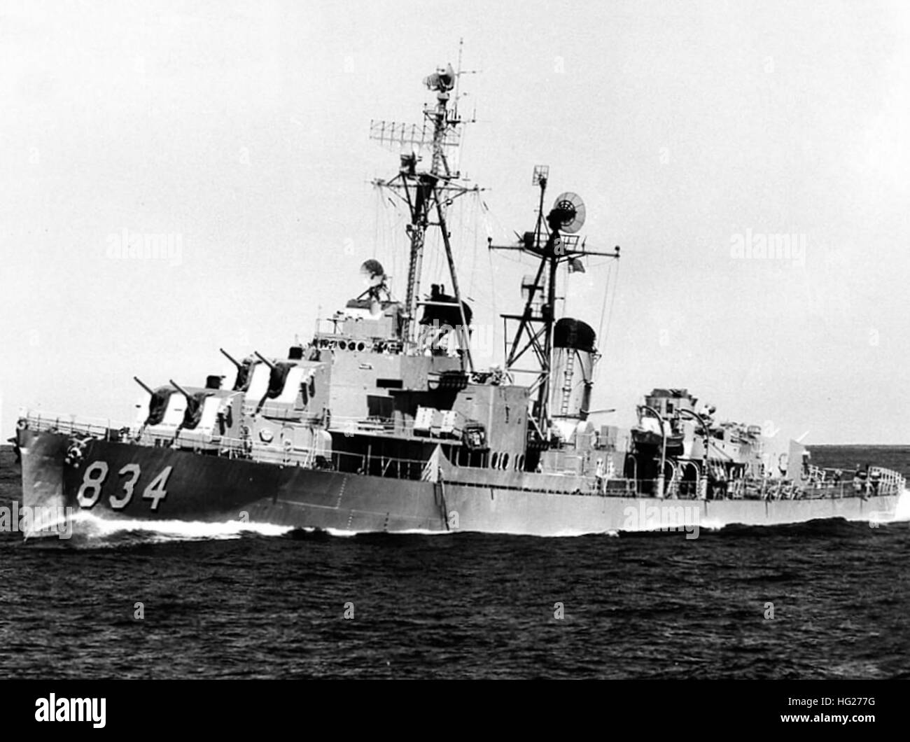 USS Turner (DDR-834) underway on 19 August 1952. Official U.S. Navy ...