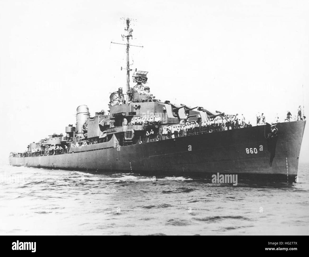 USS McCaffery (DD-860) underway, circa 1945. Courtesy of the U.S. Naval ...