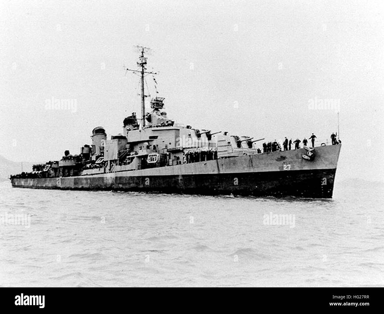 USS Adams (DM-27) off San Francisco, California, 2 May 1945. U.S. Naval ...