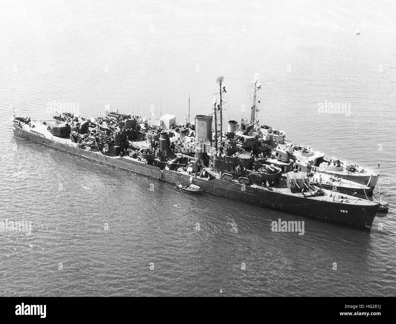 USS Phelps (DD-360) moored at Casco Bay, Maine, 9 August 1945. USS ...