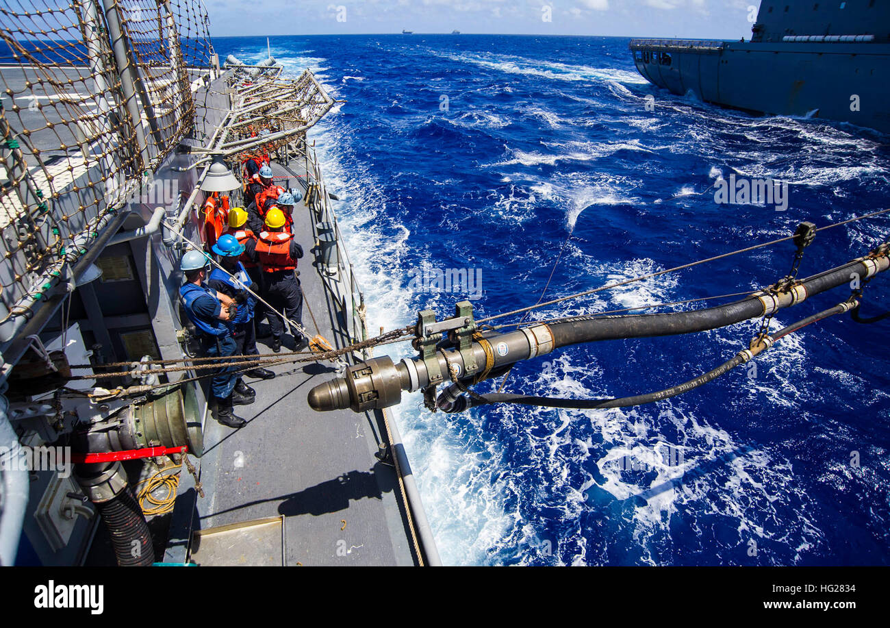 150609-N-BX824-104 WATERS NEAR GUAM (June 9, 2015) Sailors aboard the ...