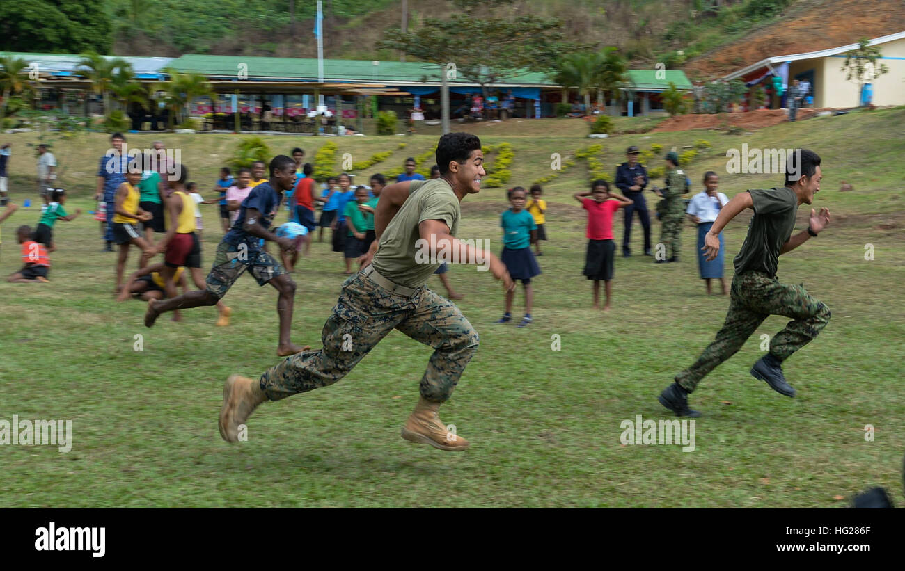 VANUA LEVU, Fiji (June 17, 2015) Cpl. Lucas Ferreira participates in a ...