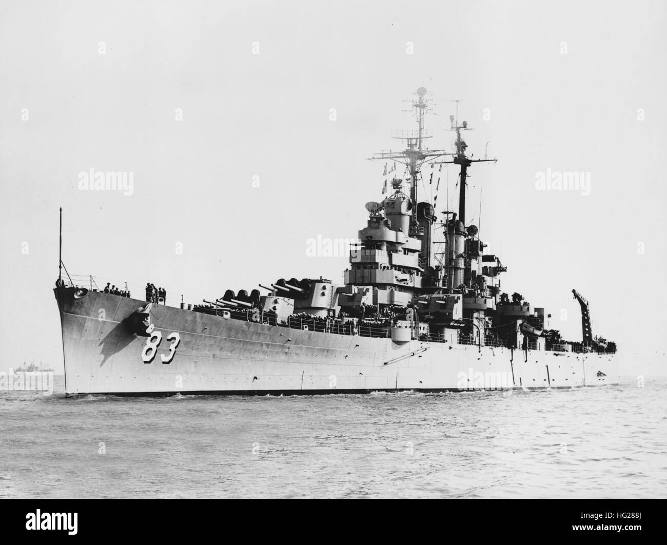USS Manchester (CL-83) underway on 31 October 1952 Stock Photo - Alamy