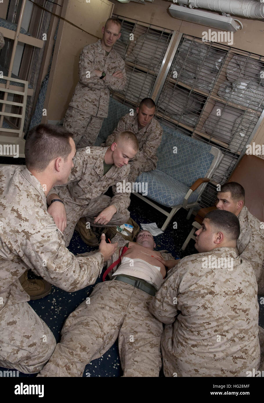Lt. Col. Gordon D. Miller, back, commanding officer Battalion Landing ...