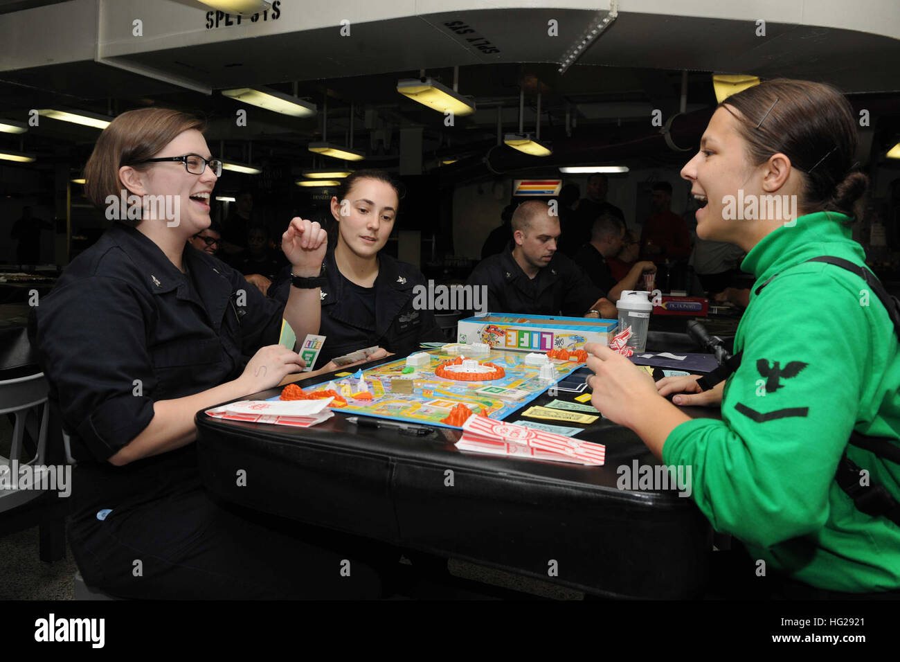 150716-N-SB299-069 ARABIAN GULF (July 16, 2015) – Sailors play games ...