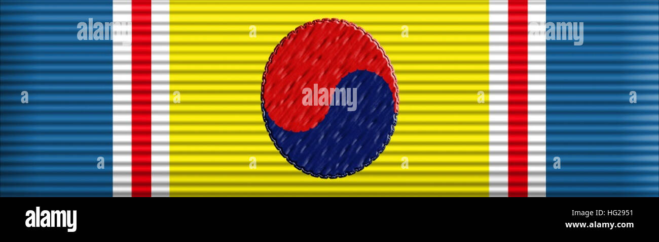 Korean War Service Medal ribbon Stock Photo - Alamy