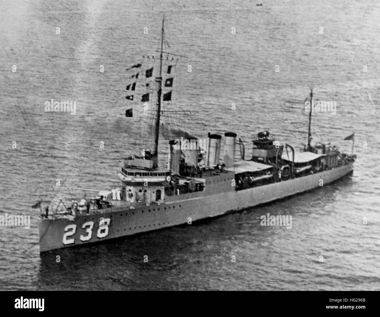 USS James K. Paulding (DD-238) at anchor, during the early 1920s. U.S ...