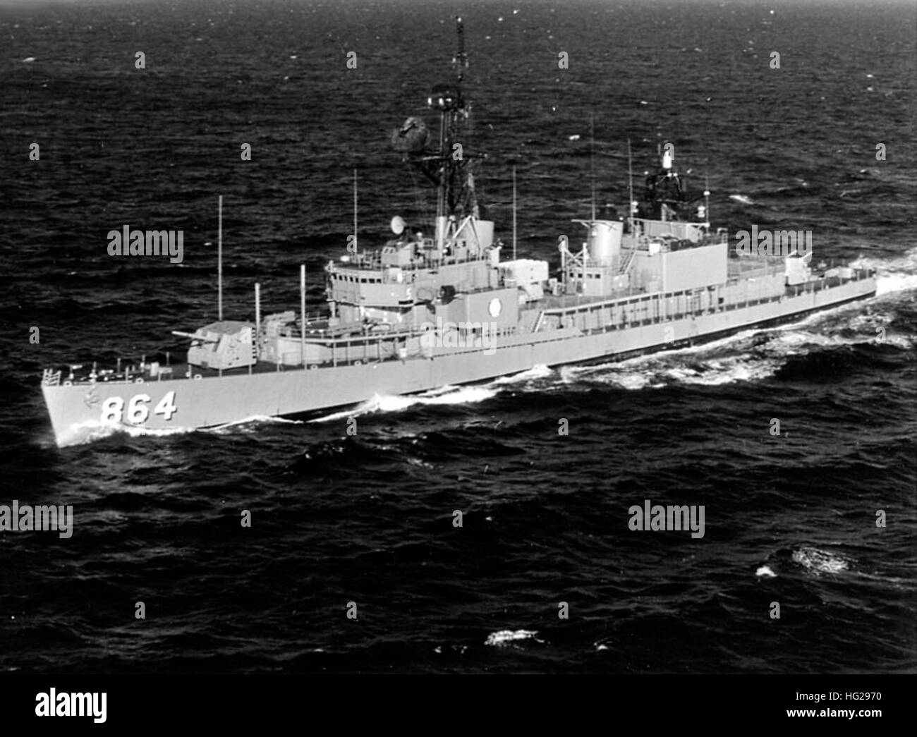 USS Harold J. Ellison (DD-864) underway in Chesapeake Bay on 17 August ...