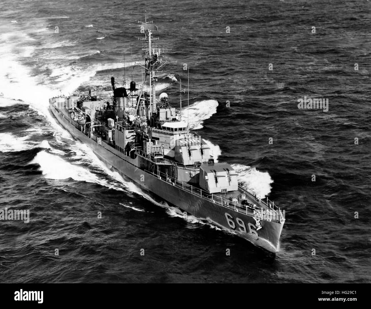 USS English (DD-696) underway in the Atlantic Ocean on 20 October 1962 ...