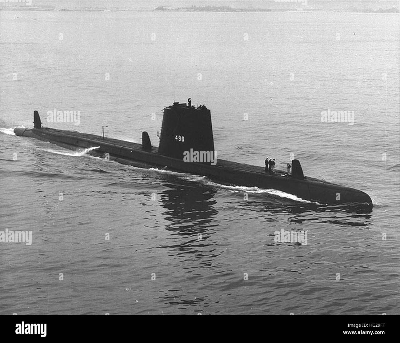 USS Volador (SS-490) underway circa the mid-1960s, after her Guppy III ...