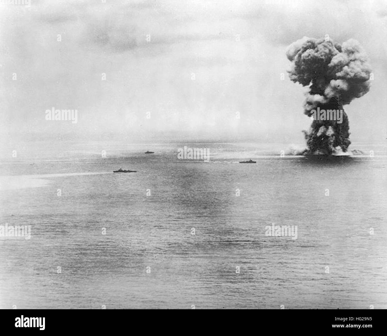 Yamato battleship explosion Stock Photo - Alamy