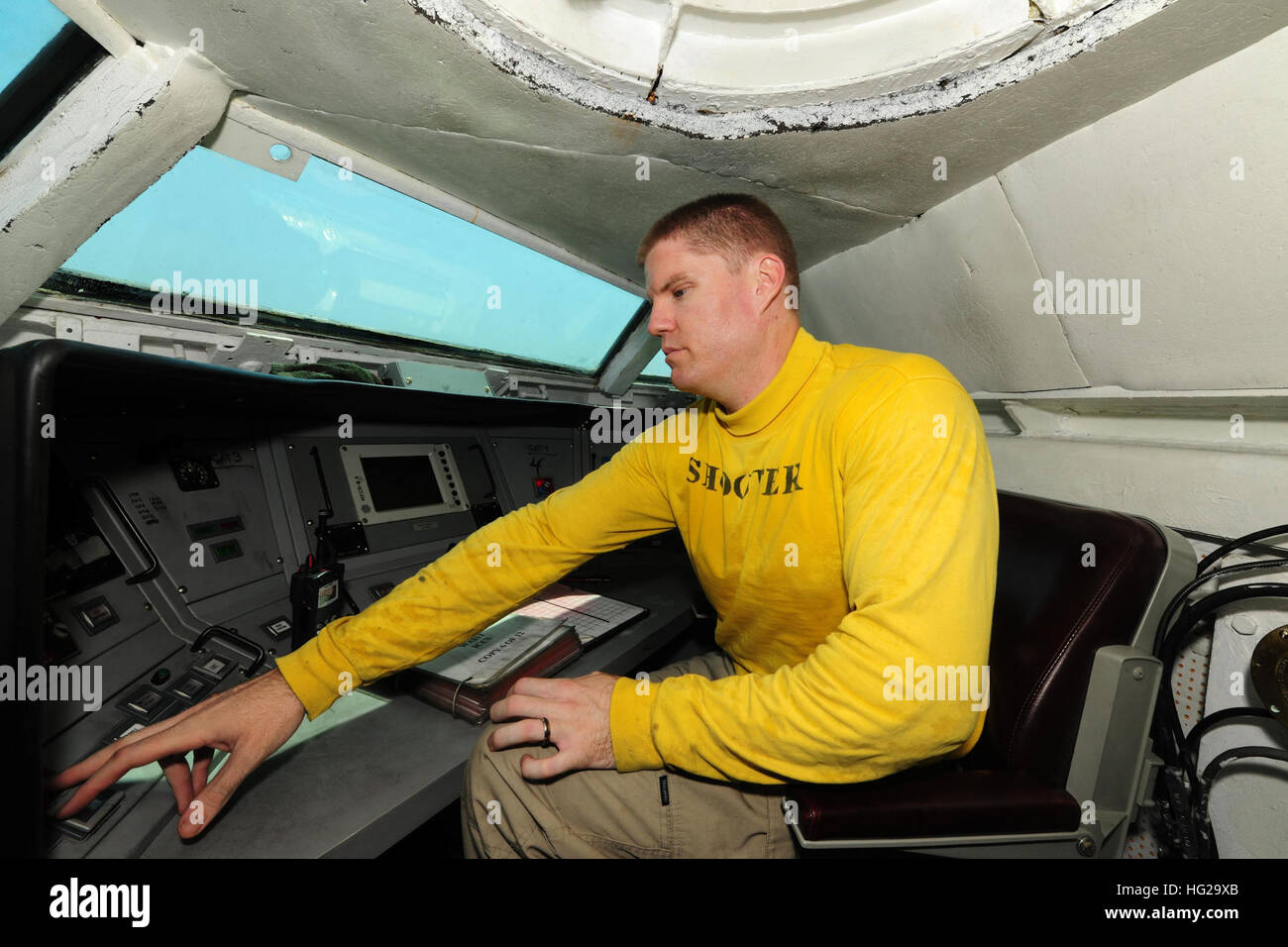 Catapult control station hi-res stock photography and images - Alamy