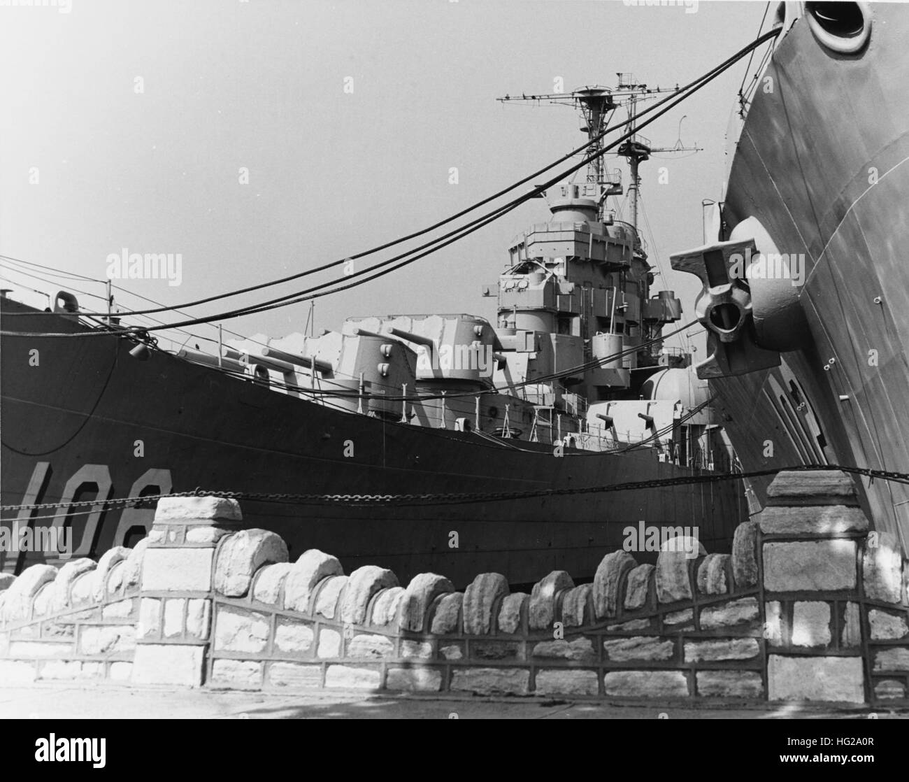 USS Fargo (CL-106) laid up at Philadelphia c1965 Stock Photo - Alamy