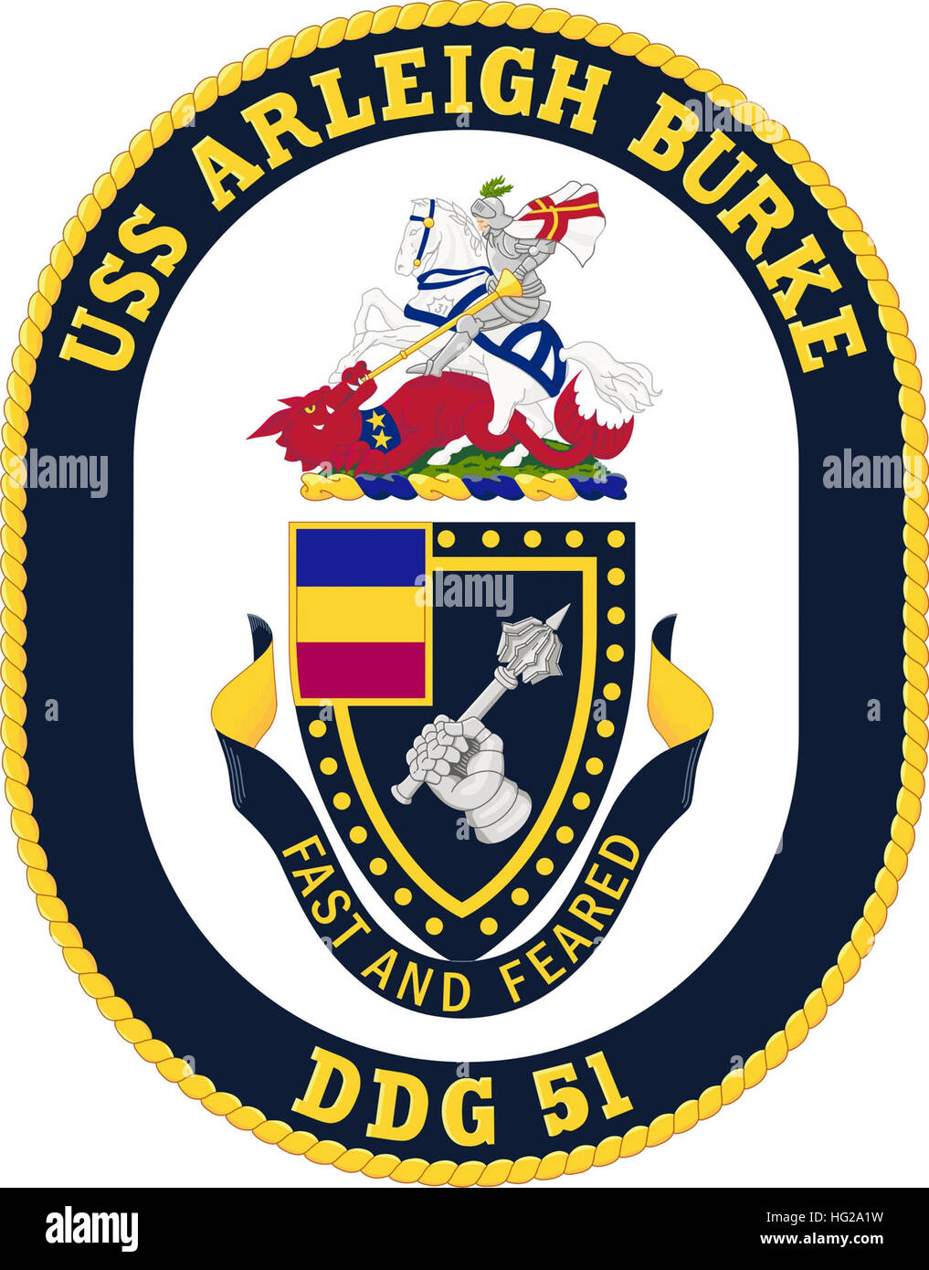 USS Arleigh Burke (DDG-51) crest Stock Photo - Alamy