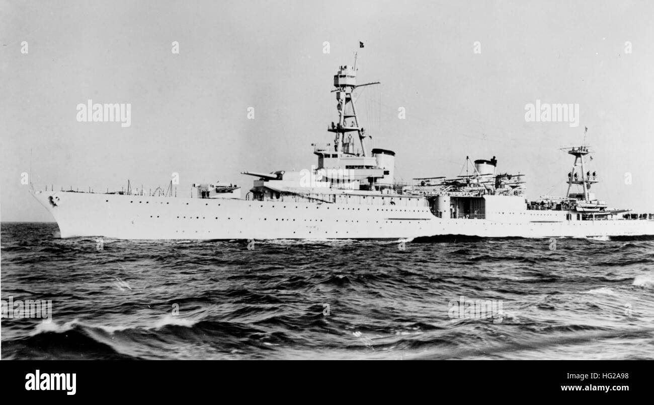 USS Houston (CA-30) underway circa 1934 Stock Photo - Alamy