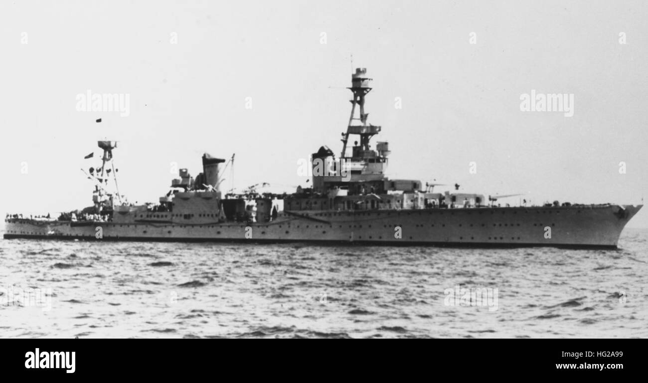USS Houston (CA-30) underway c1940 Stock Photo - Alamy