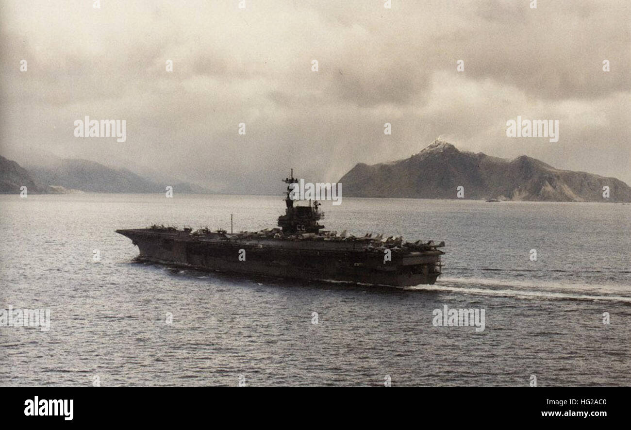 USS Forrestal (CV-59) off Norway in 1988 Stock Photo - Alamy