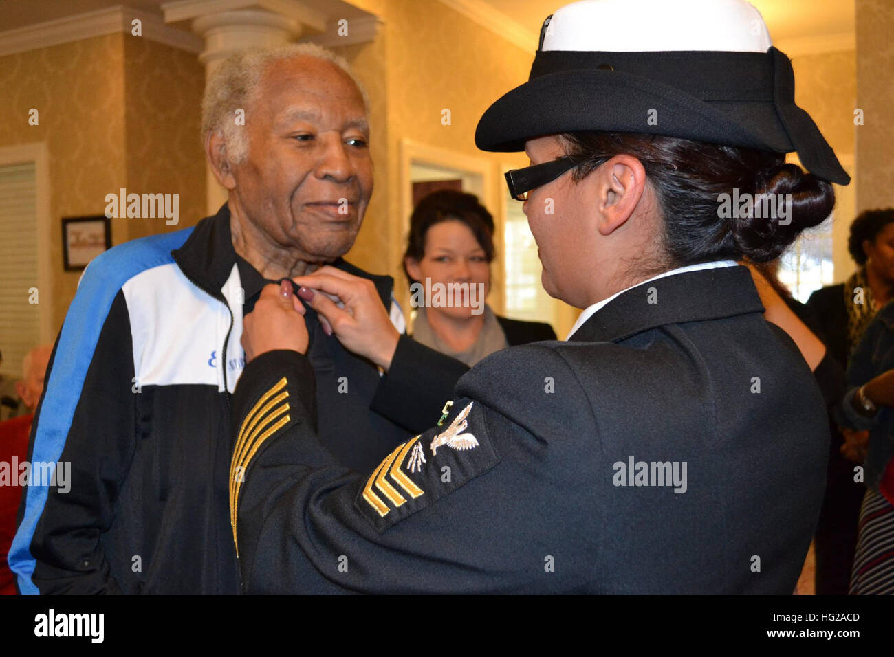 A Veterans Day pinning ceremony at an assisted living facility in ...