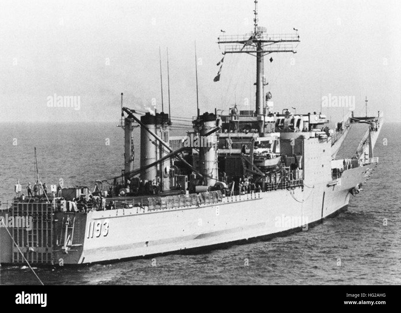 USS Fairfax County (LST-1193) at sea in 1983 Stock Photo - Alamy
