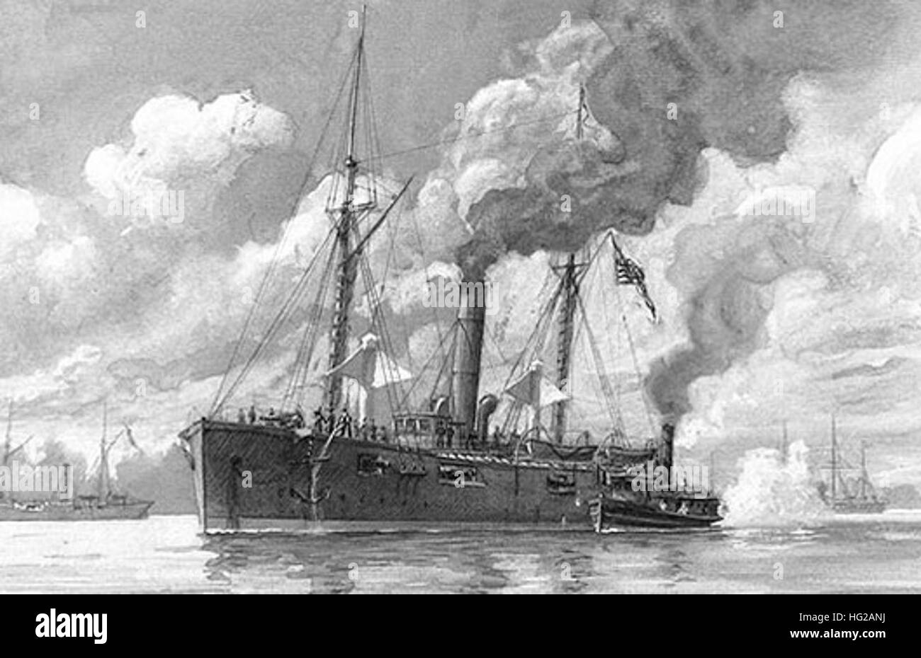 USS Varuna drawing Stock Photo - Alamy