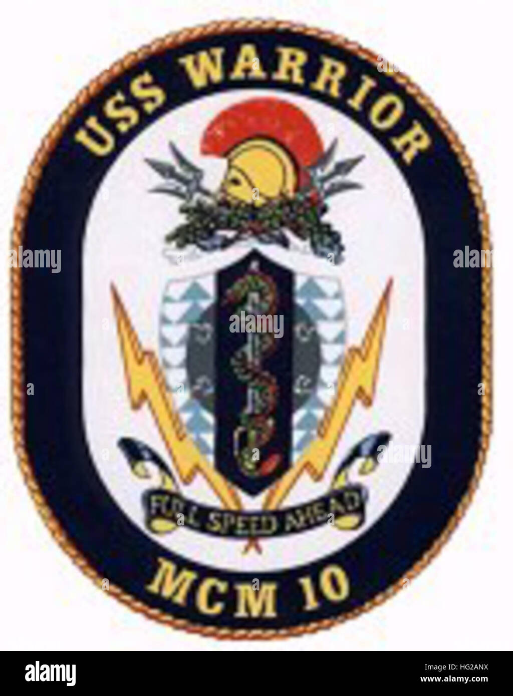 Uss warrior crest Stock Photo - Alamy