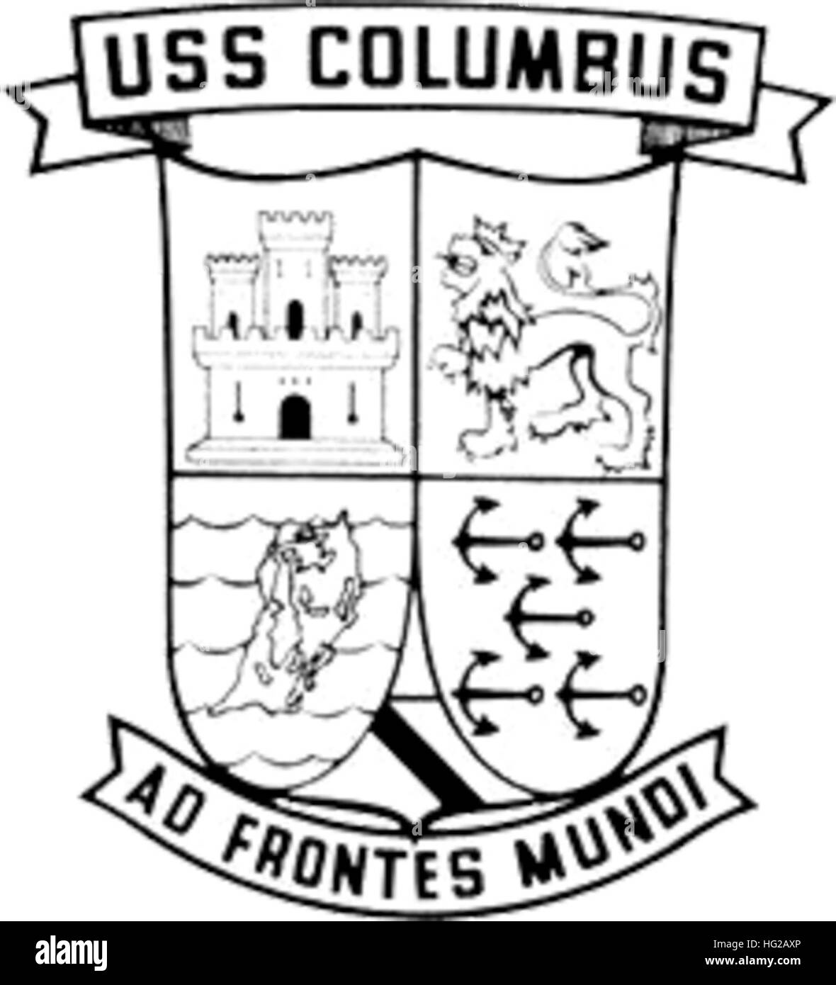 USS Columbus (CG-12) insignia c1966 Stock Photo - Alamy