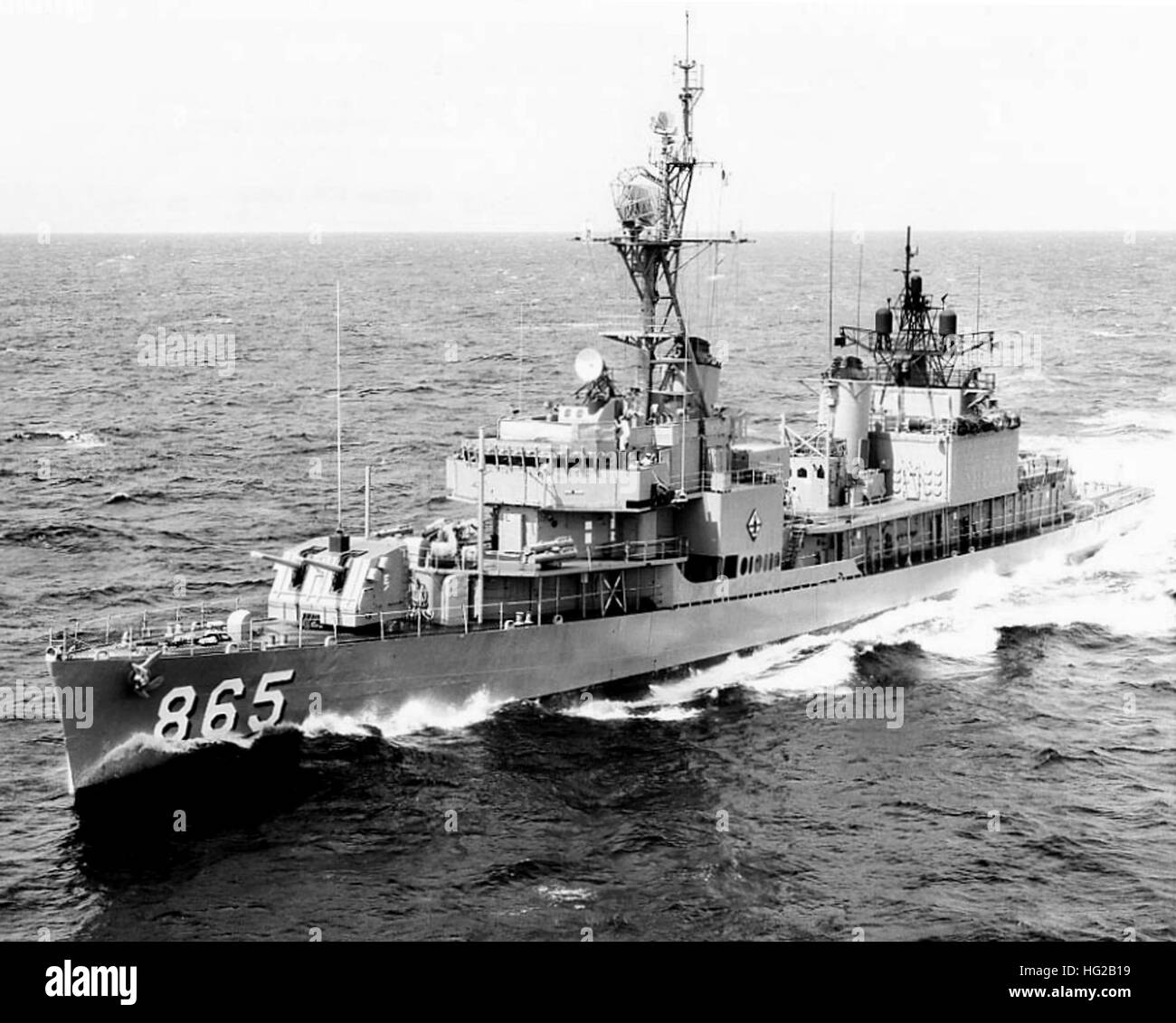 USS Charles R. Ware (DD-865) underway off Oahu in August 1967 Stock ...