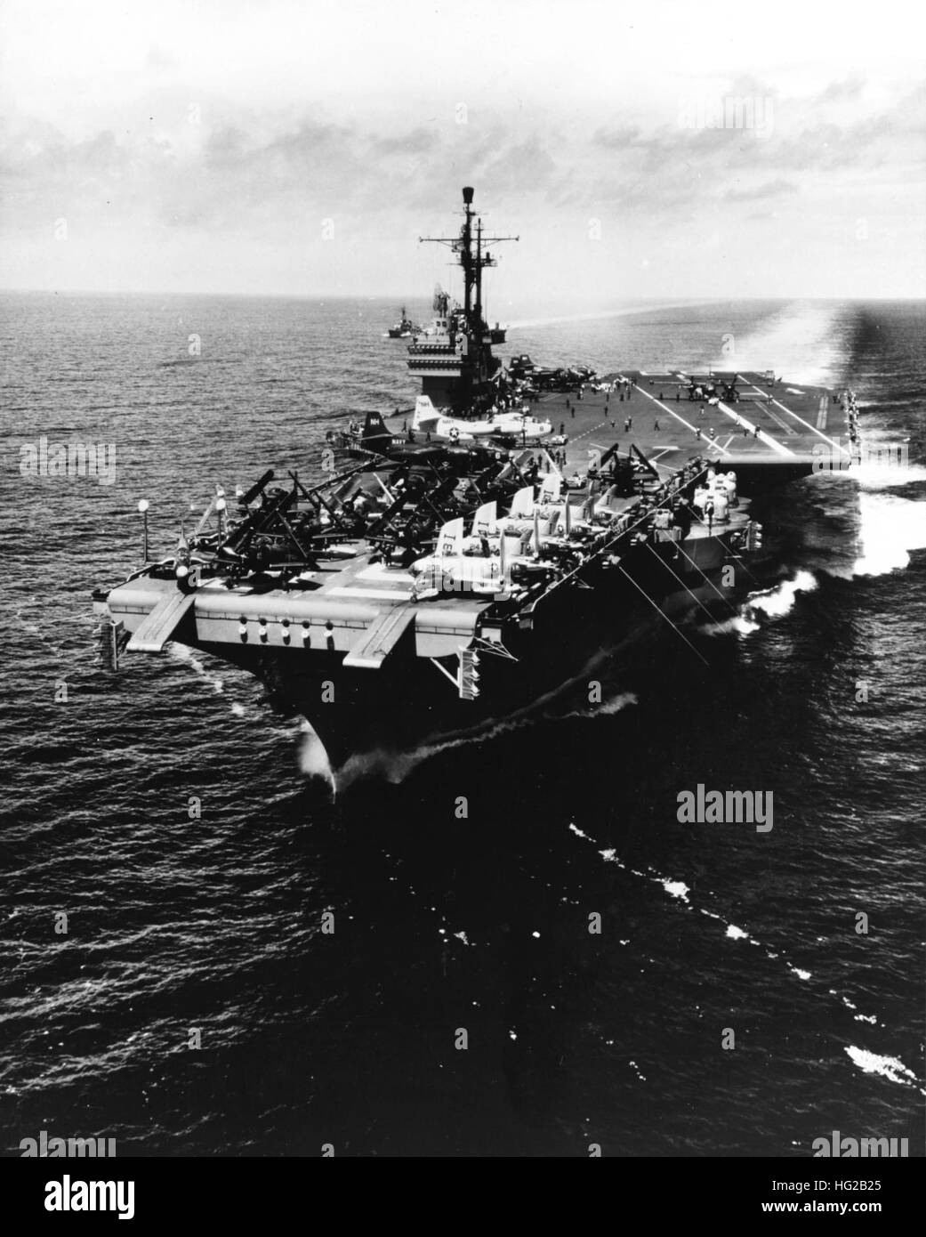 USS Forrestal (CVA-59) underway in March 1956 Stock Photo - Alamy