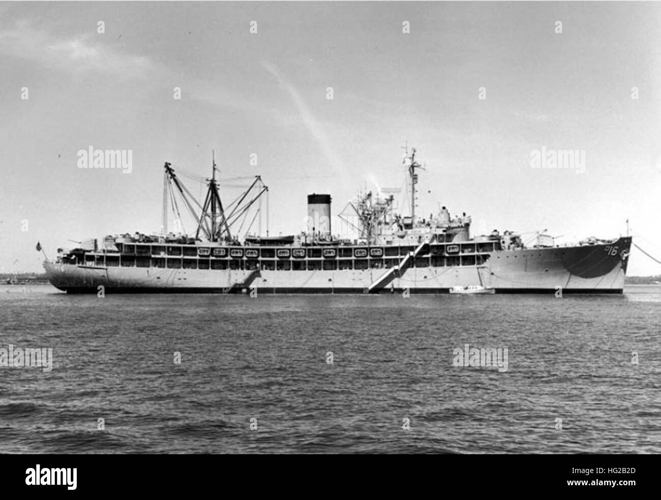 USS Cascade (AD-16) at anchor on 13 May 1957 Stock Photo - Alamy