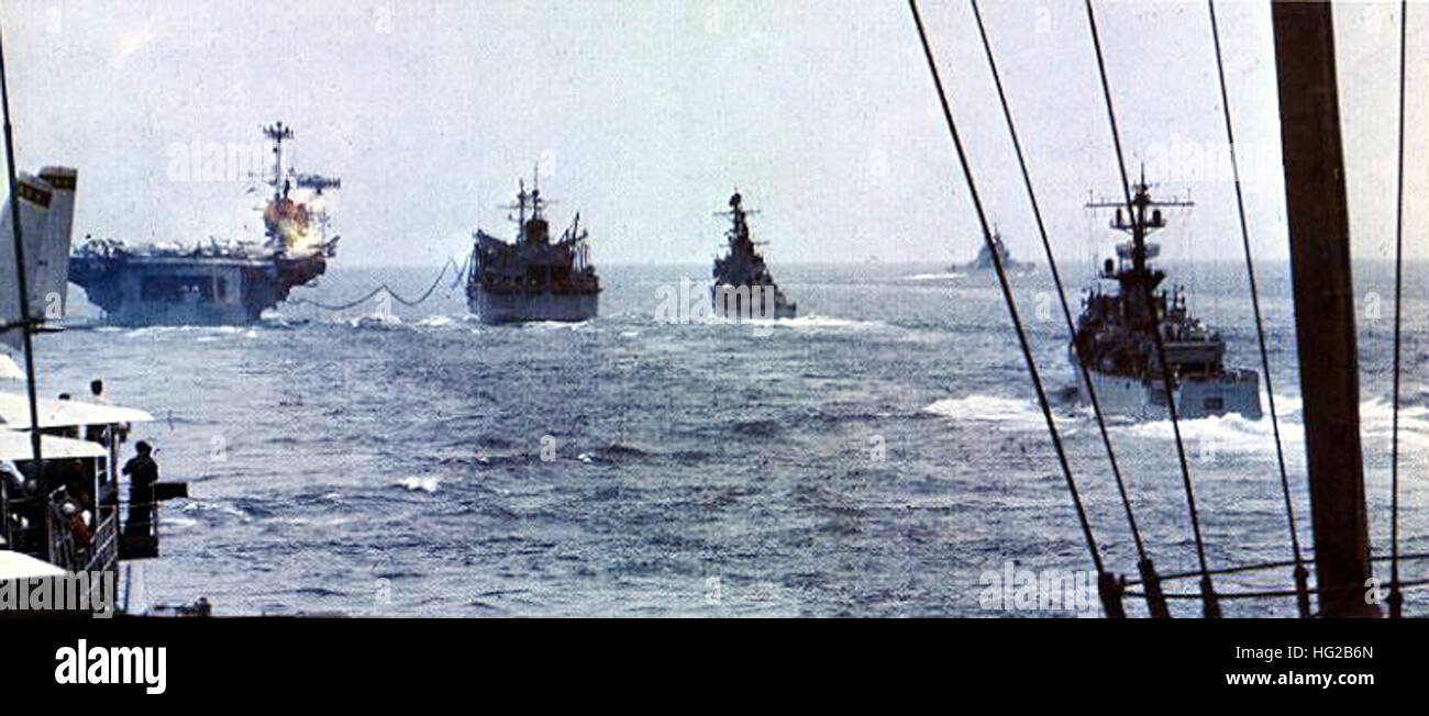 US Task Force 71 underway off Korea in April 1969 Stock Photo - Alamy