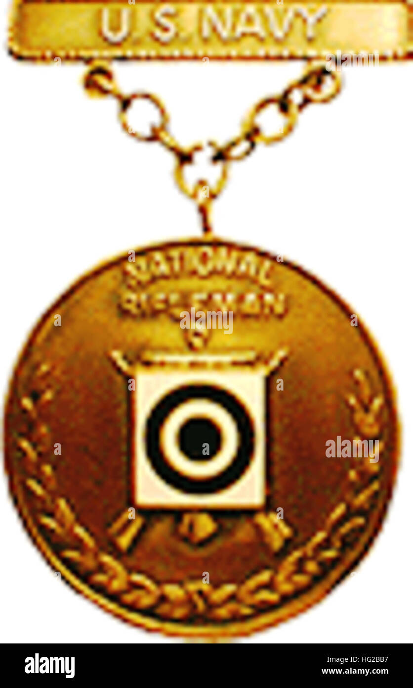 US Navy National Trophy Match Rifleman EIC Badge-Gold US Navy National ...