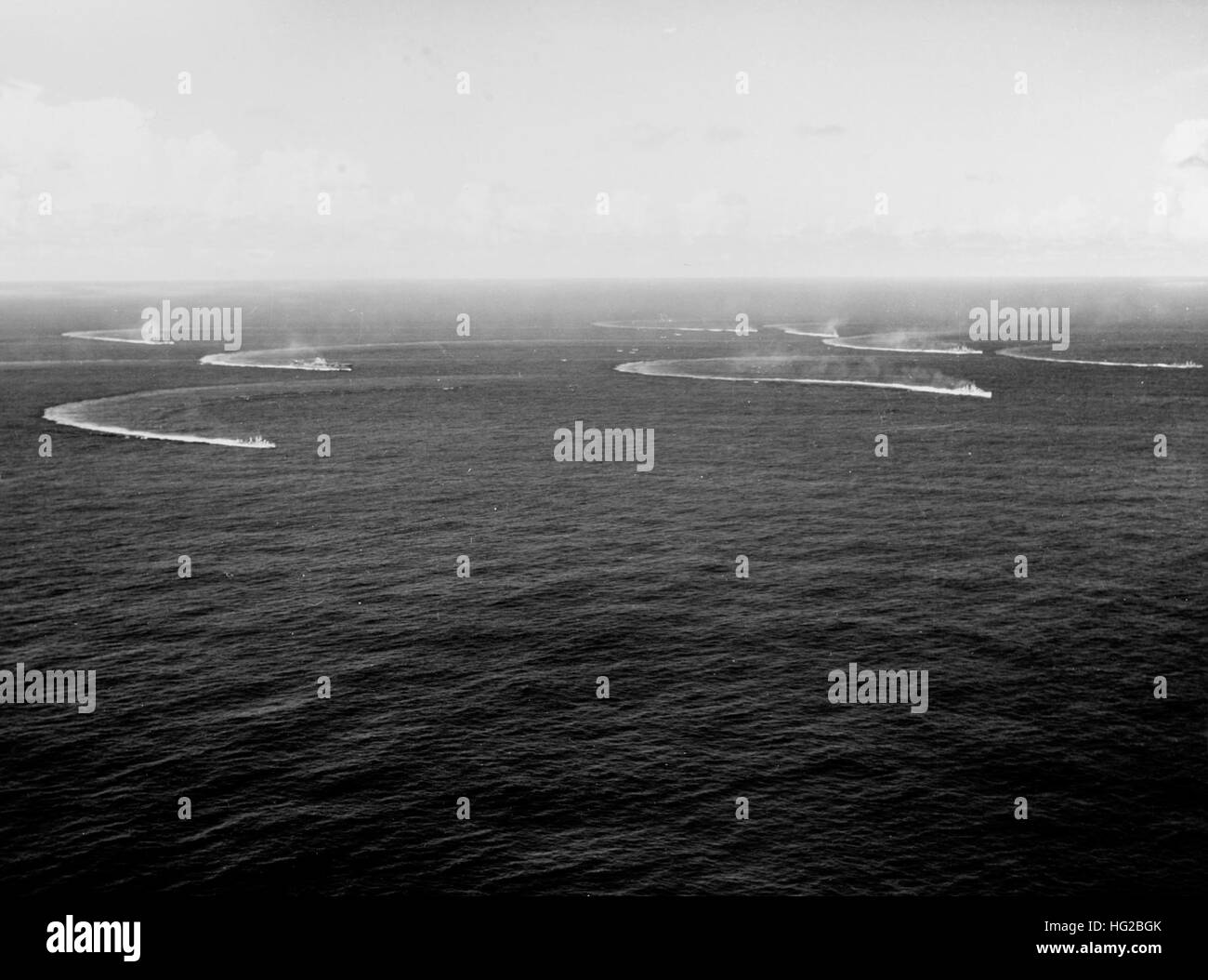 US Task Force 17 maneuvering during the Battle of the Santa Cruz ...