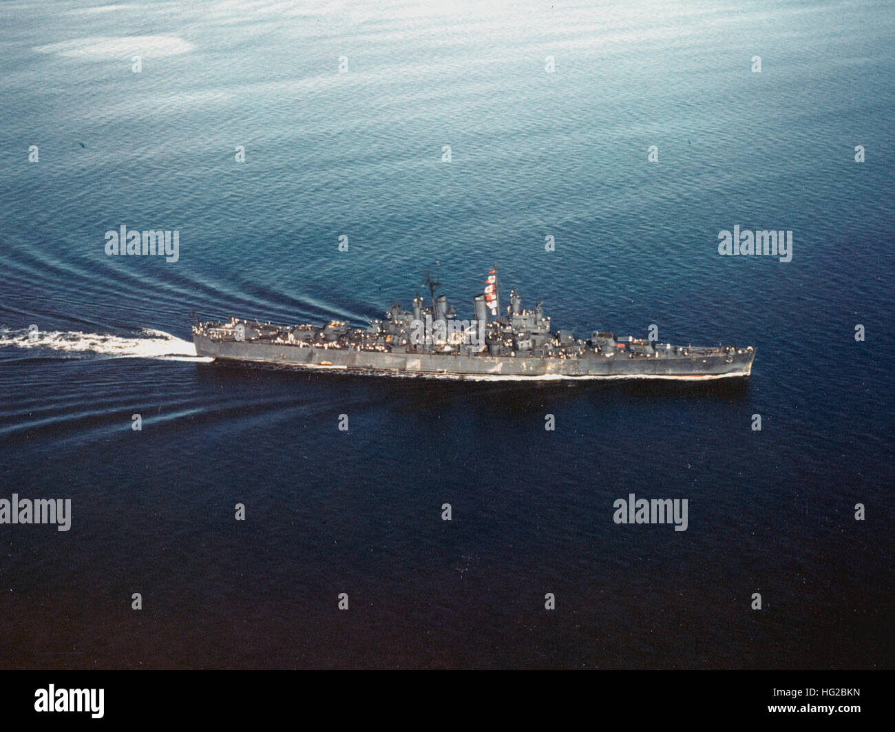 USS Biloxi (CL-80) underway 1943 Stock Photo - Alamy
