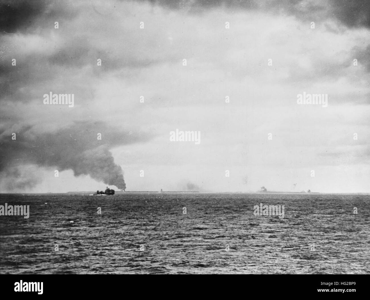USS Northampton (CA-26), a Northampton-class heavy cruiser, fires on ...