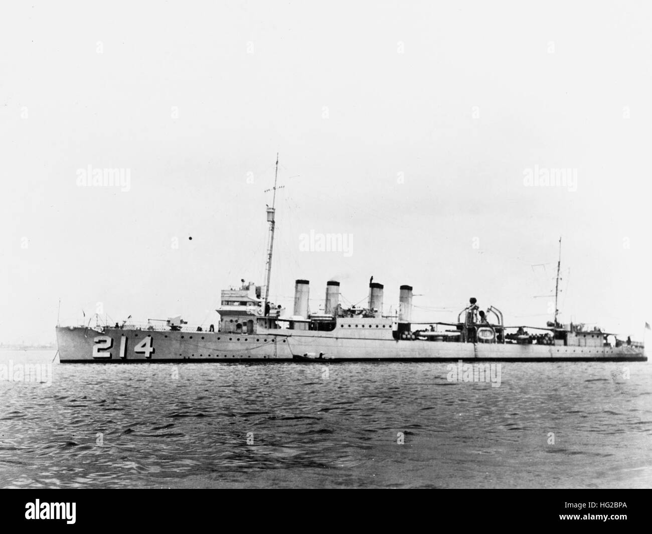 USS Tracy (DD-214) at anchor before World War II Stock Photo - Alamy