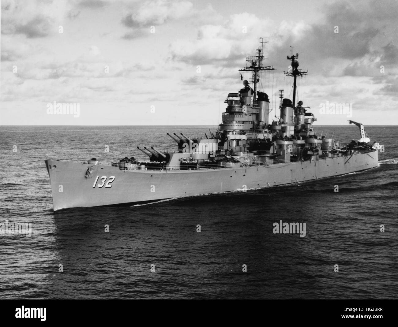 USS Macon (CA-132) underway, 6 October 1951 Official U.S. Navy ...