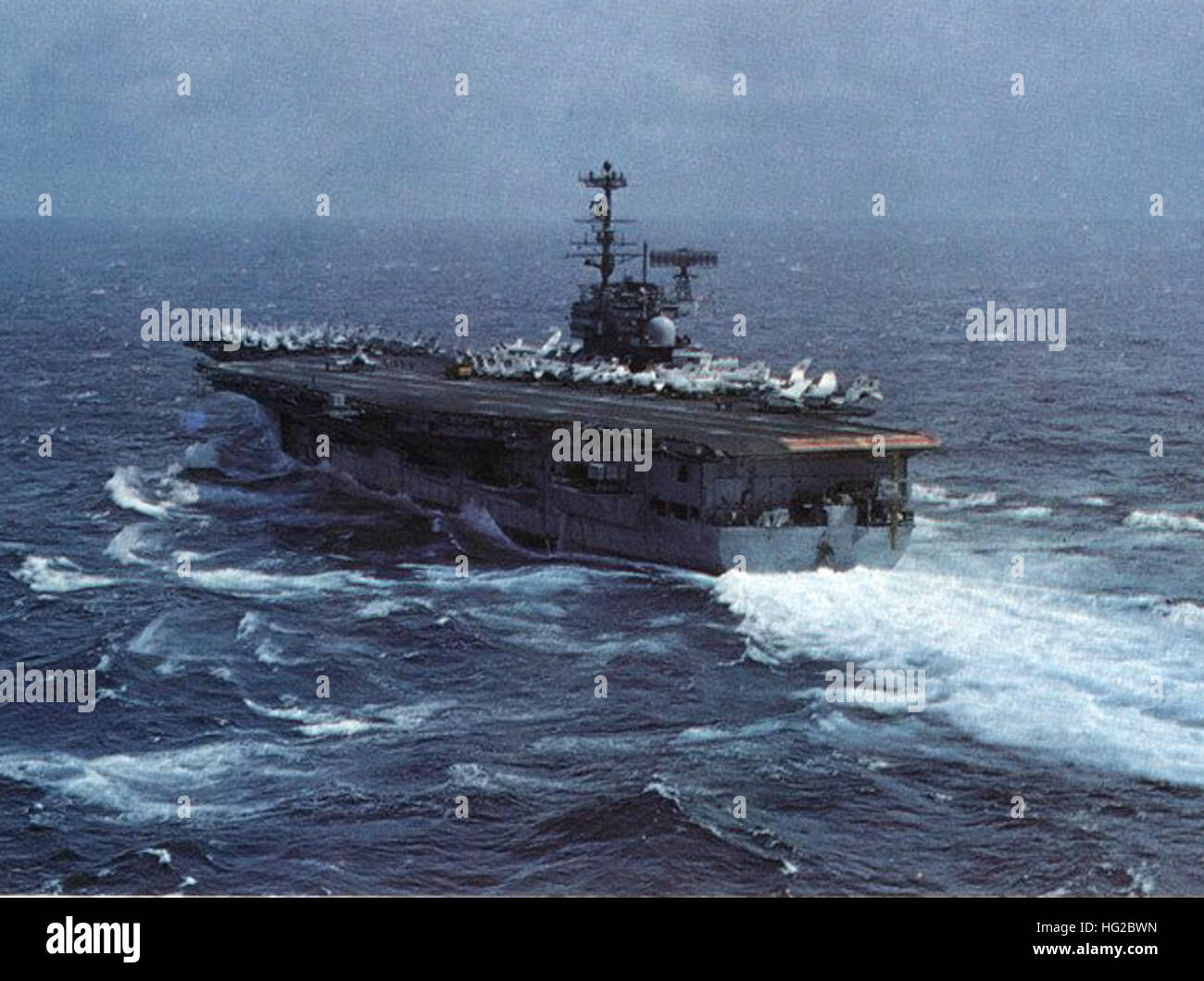 USS Forrestal (CVA-59) underway in 1974 Stock Photo - Alamy