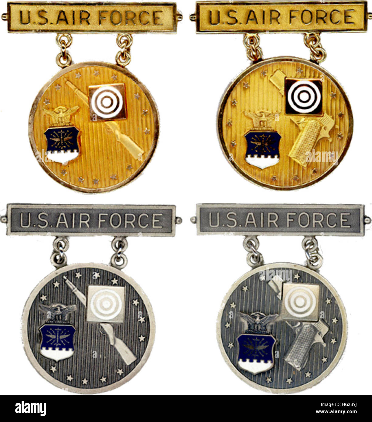 Former USAF Gold and Silver Elementary EIC Badges Former USAF Gold and ...