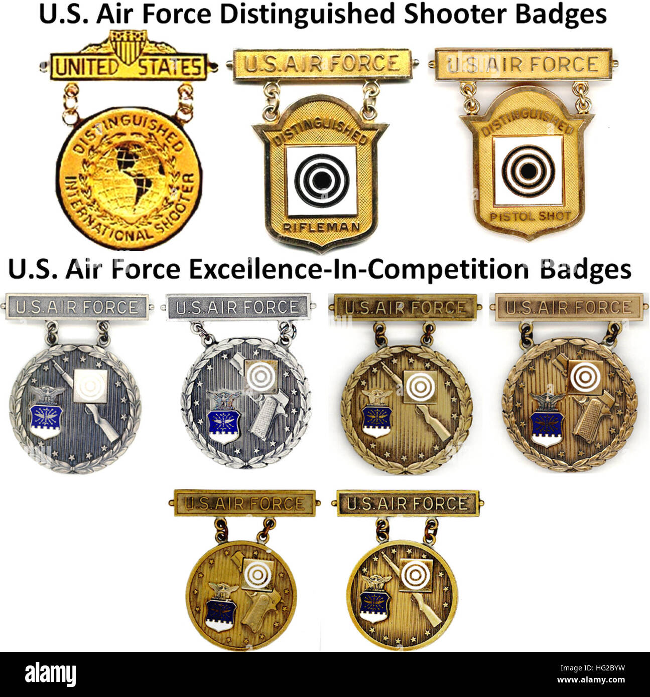 USAF EIC Badges USAF EIC Badges Stock Photo - Alamy