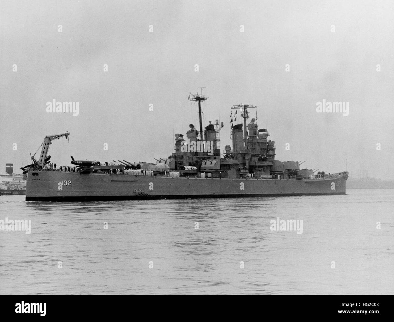 USS Macon (CA-132) at Boston in 1959 Stock Photo - Alamy