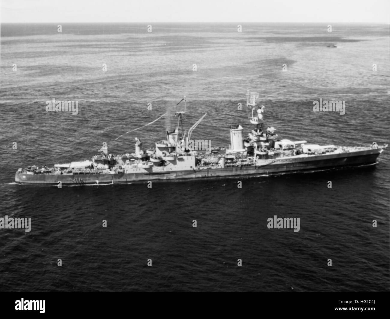 USS Portland (CA-33) at sea in the Panama area on 12 October 1945 Stock ...