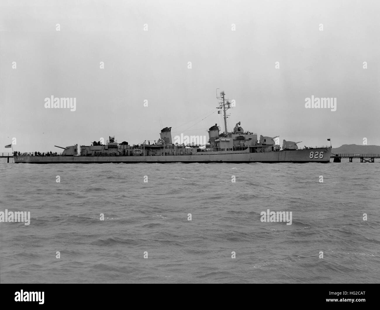 USS Agerholm (DD-826) off the Mare Island Naval Shipyard on 18 December ...